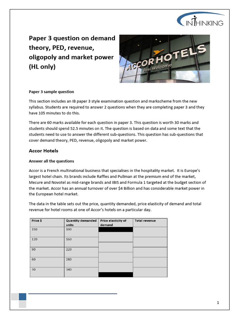 IB Paper 3 New Syllabus (Inthinking) QP | PDF
