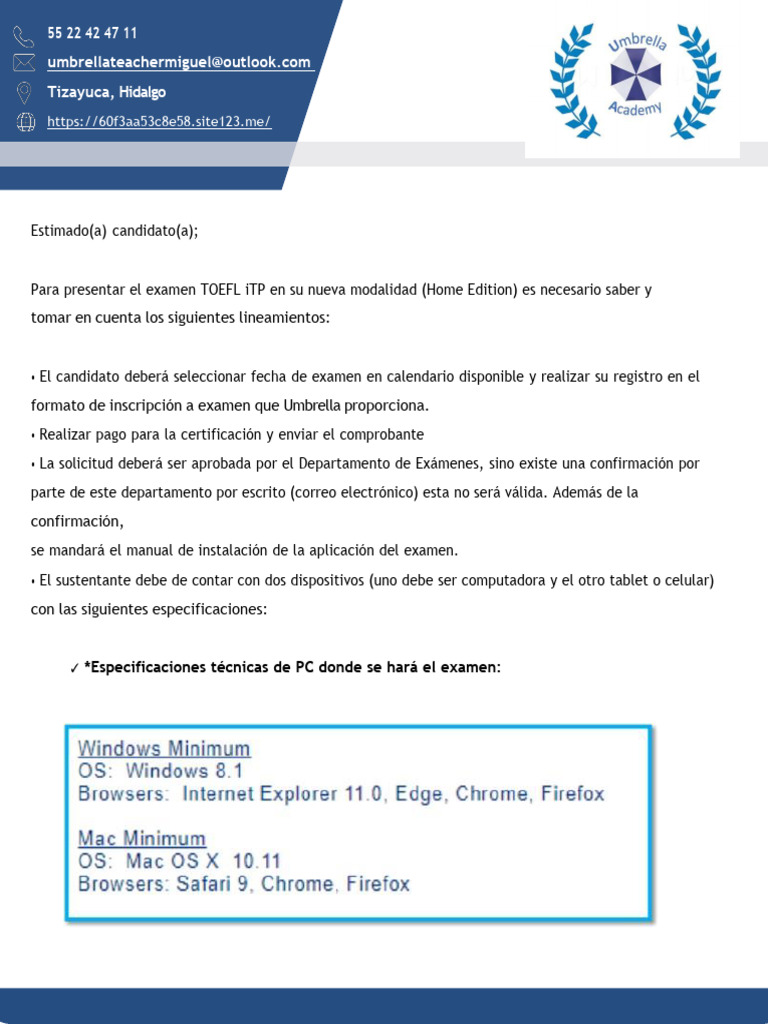 Guía para el Examen TOEFL Home Edition | PDF | Software | Informática