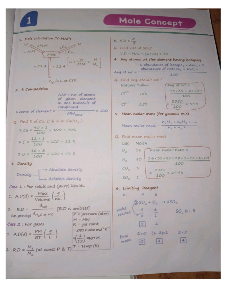 mole concept | PDF