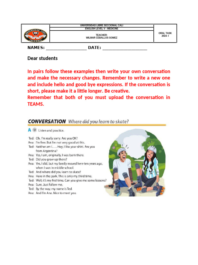 Oral Task (1) - Medicine. 2024 - I | PDF