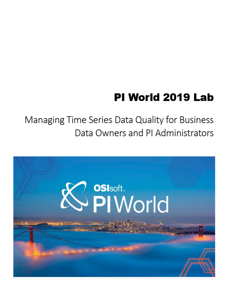 2019 PI World Managing Time Series Data Quality For Business Data ...