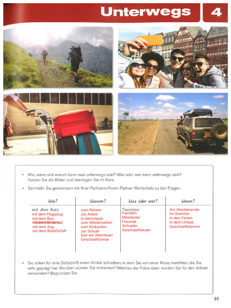 Lektion 4 - Unterwegs | PDF
