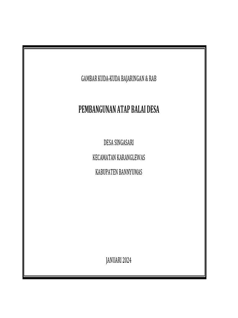 Gambar & RAB Atap Balai Desa | PDF