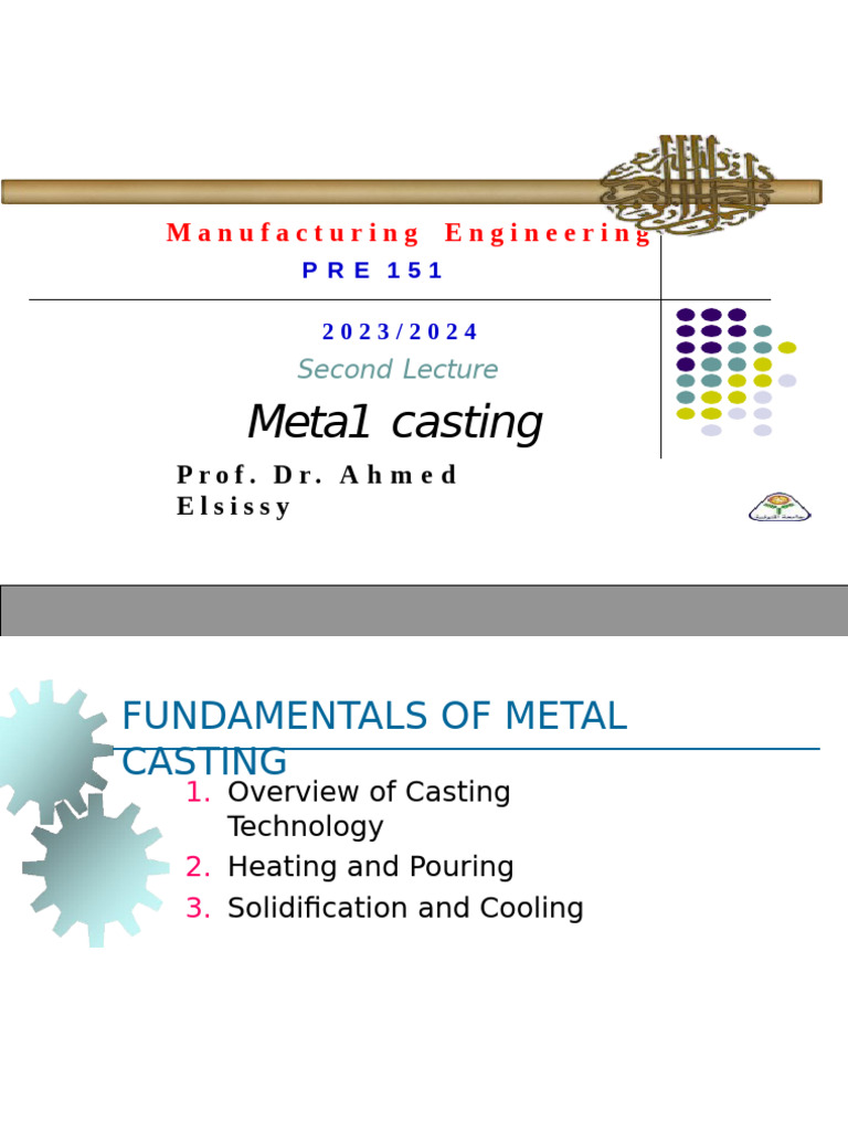 2casting 2nd Lecture | PDF