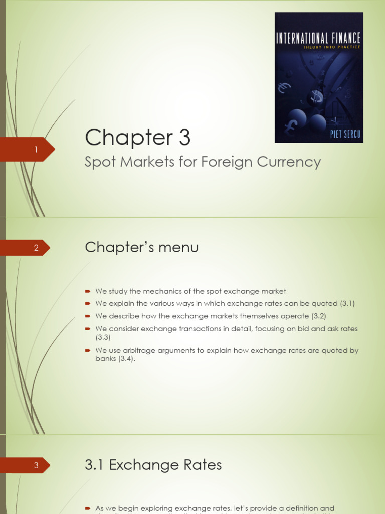 Chapter 3 - Spot Markets For Foreign Currency | PDF