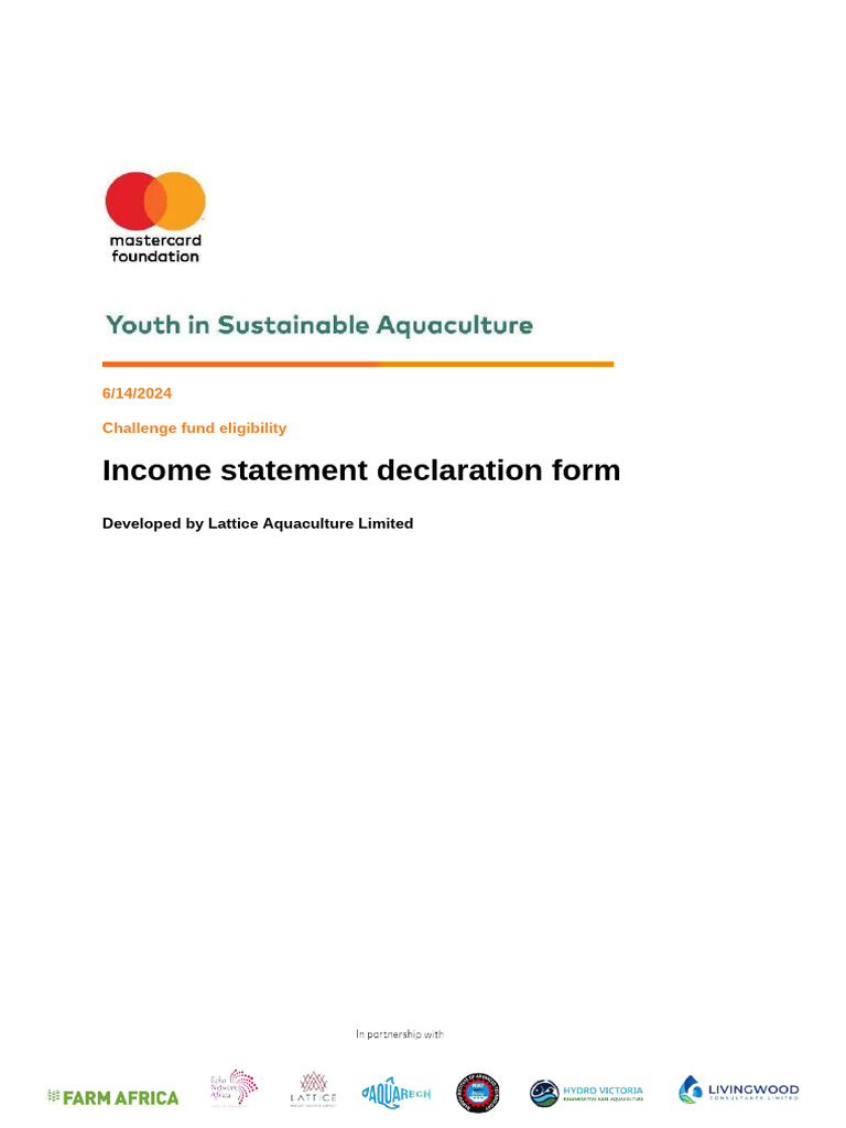 Income Statement Form | PDF