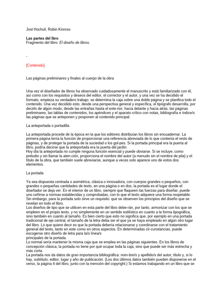 Texto 05 - Las Partes Del Libro | PDF