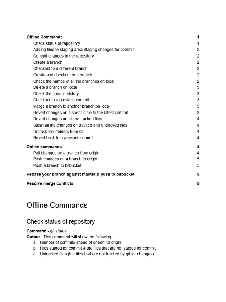 Git Commands | PDF