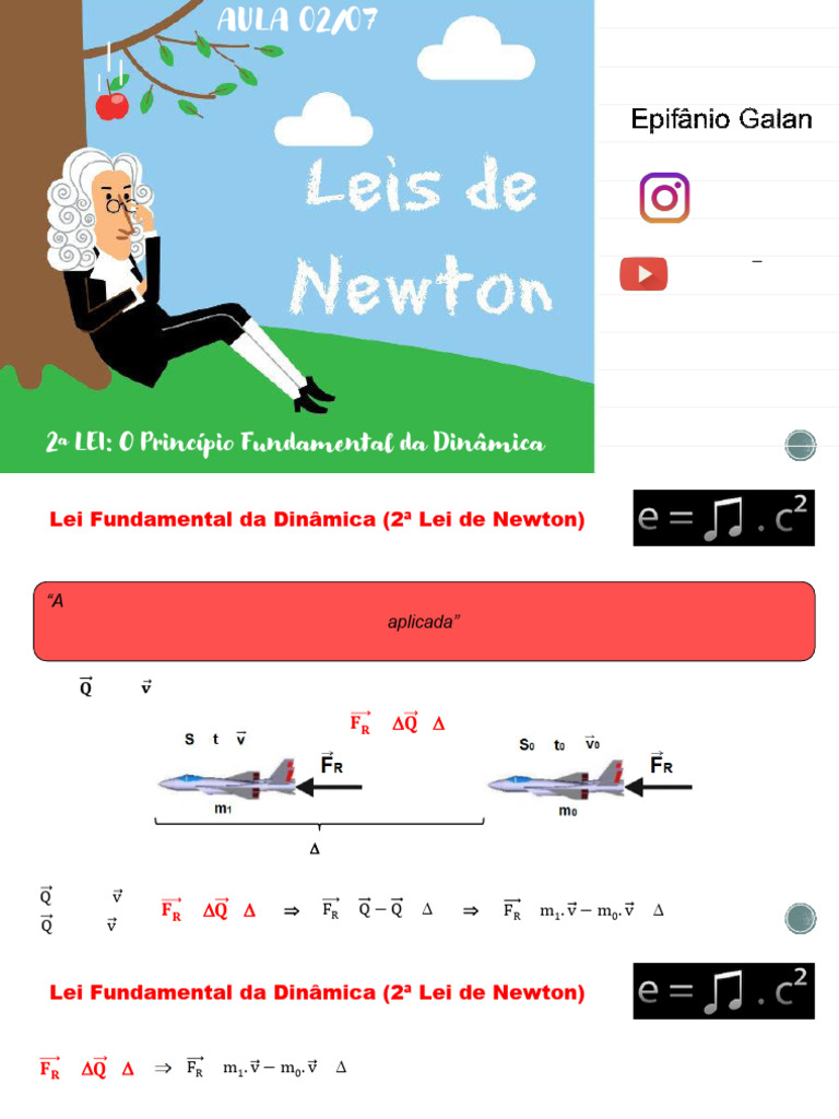 Leis de Newton - AULA 2 - (2 Lei) | PDF