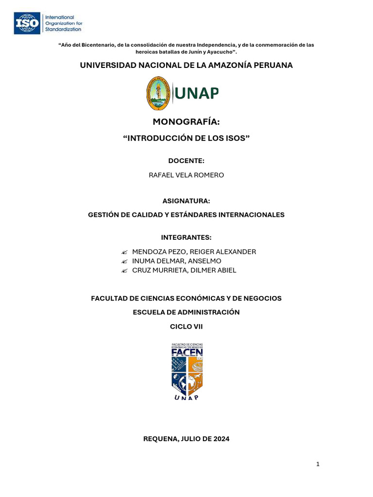 Grupo N°03-Introduccion de Los ISOS | PDF