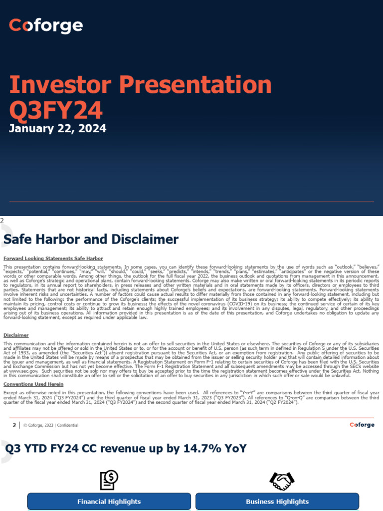 Q3FY24 Web Presentation | PDF