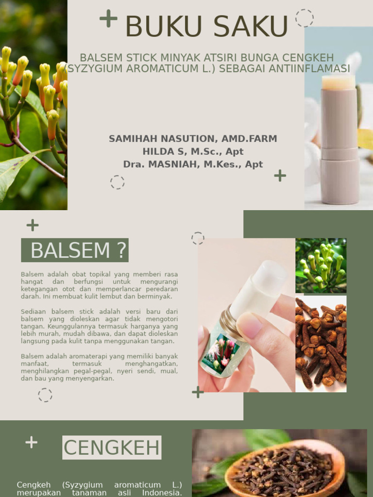 Buku Saku Balsem Stick Minyak Atsiri Bunga Cengkeh (Syzygium Aromaticum ...