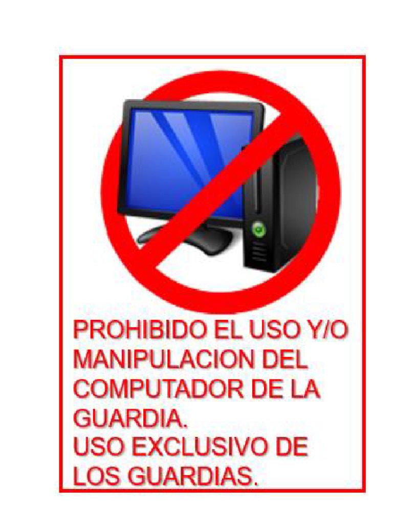 PROHIBIDO USO DEL COMPUTADOR | PDF