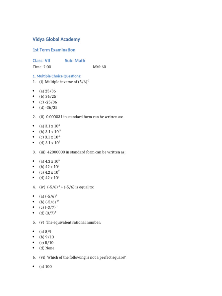 Class 8 Math | PDF
