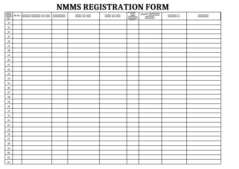 Nmms Form | PDF