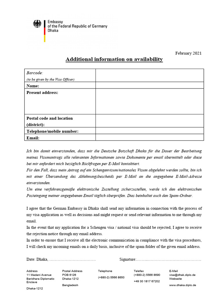 Declaration of Consent Data | PDF