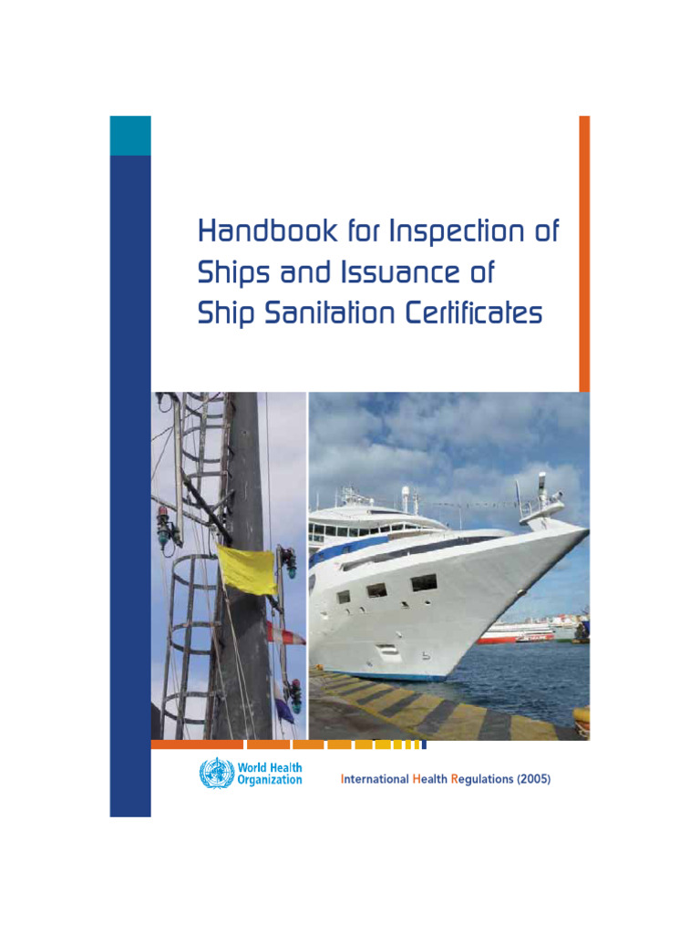 Handbook For Inspection of Ships and Issuance of Ship Sanitation ...