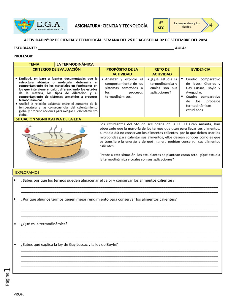 5° Act 02 Uni 4 | PDF