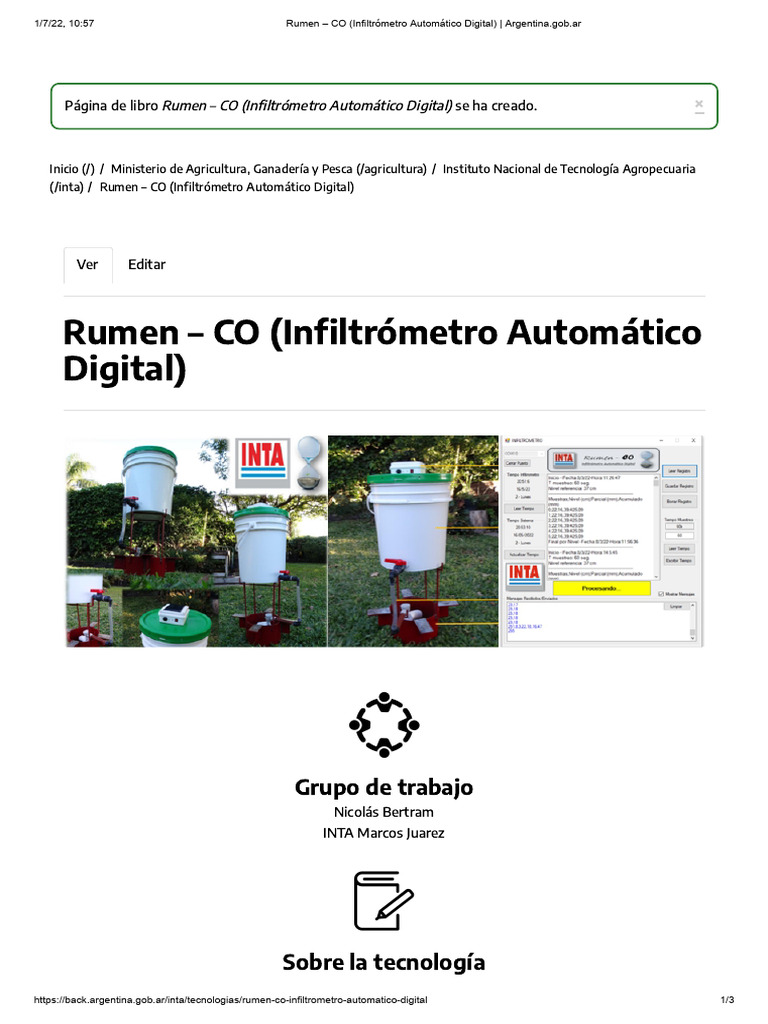 Rumen - Co Infiltrometro Automatico Digital | PDF
