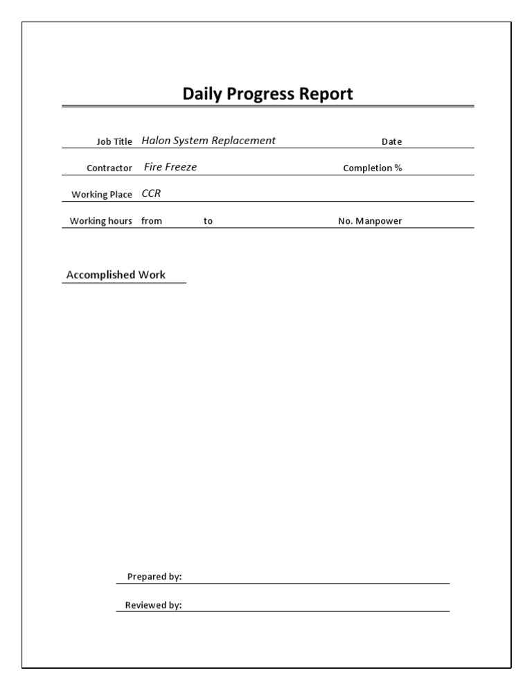 Daily Progress Report | PDF