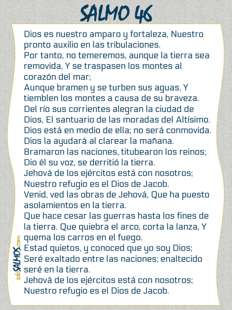 Refúgio e Força em Deus: Salmo 46 | PDF