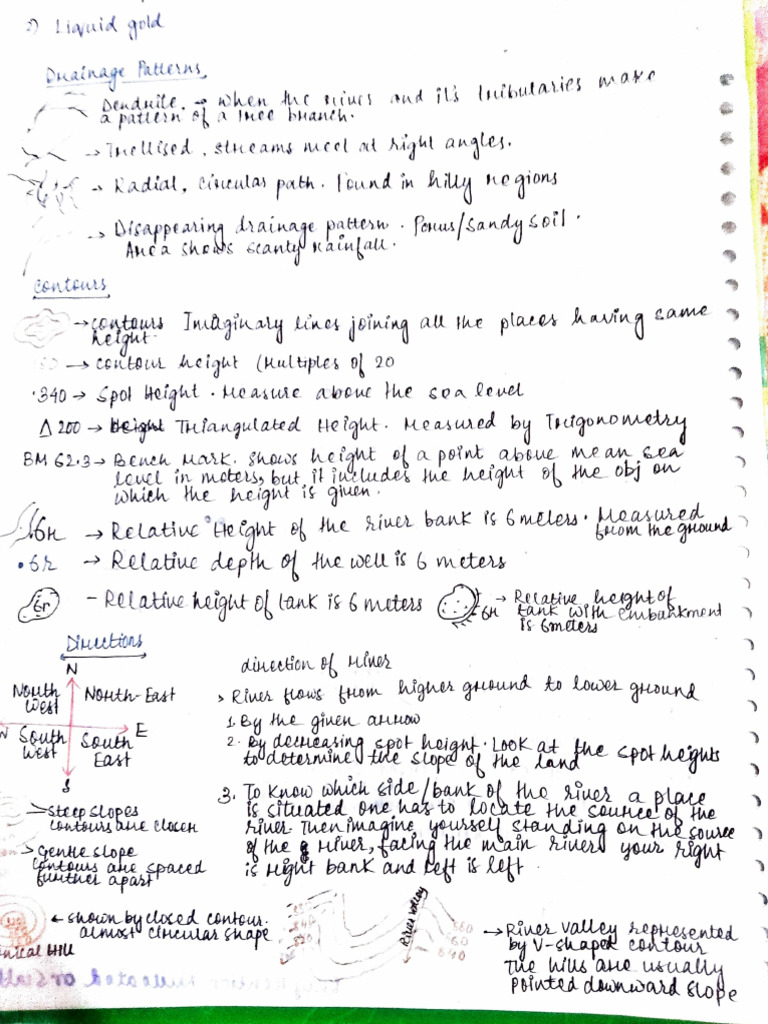 Topography ICSE Notes Part 2 | PDF