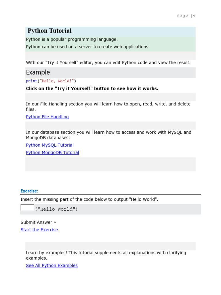 Python (Notes) | PDF
