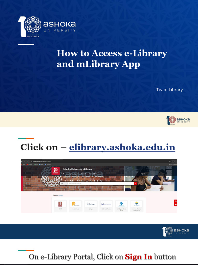 How To Access Elibrary and Mlibrary App | PDF