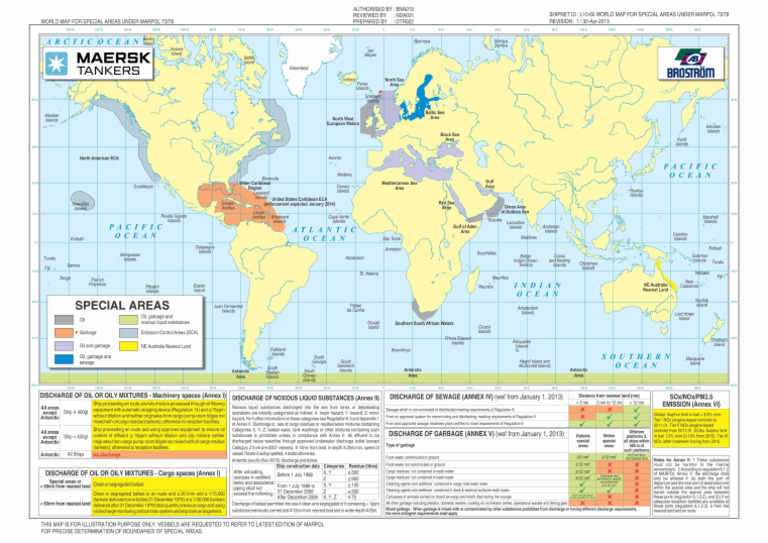 World Map For Special Areas Under Marpol 73-78 | PDF
