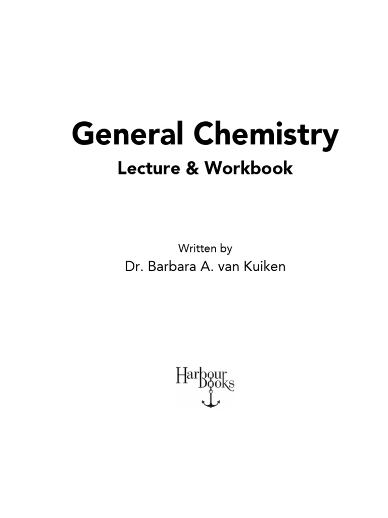 General Chemistry Workbook 1 | PDF