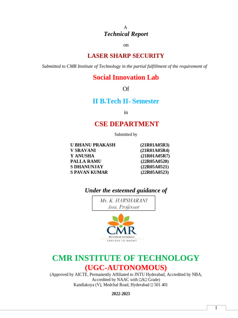 Report On Laser Sharp Security | PDF | Computer Security | Security