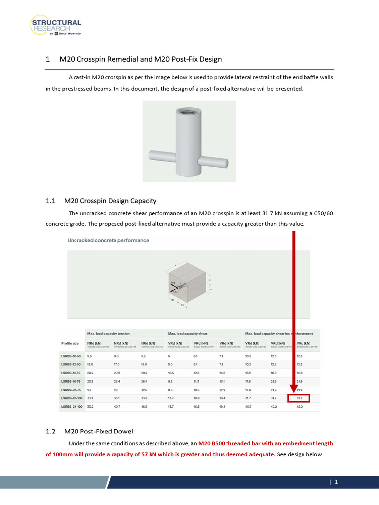 Baffle Wall - Post-Fix M20 | PDF