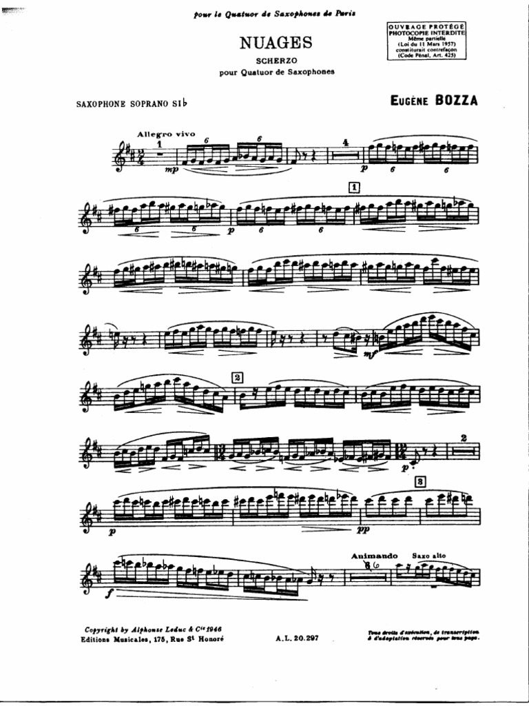 Bozza - Nuages Parts | PDF