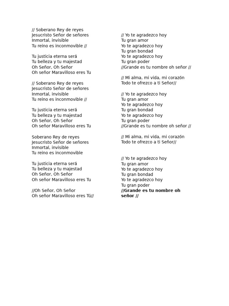 Soberano Rey de Reyes | PDF