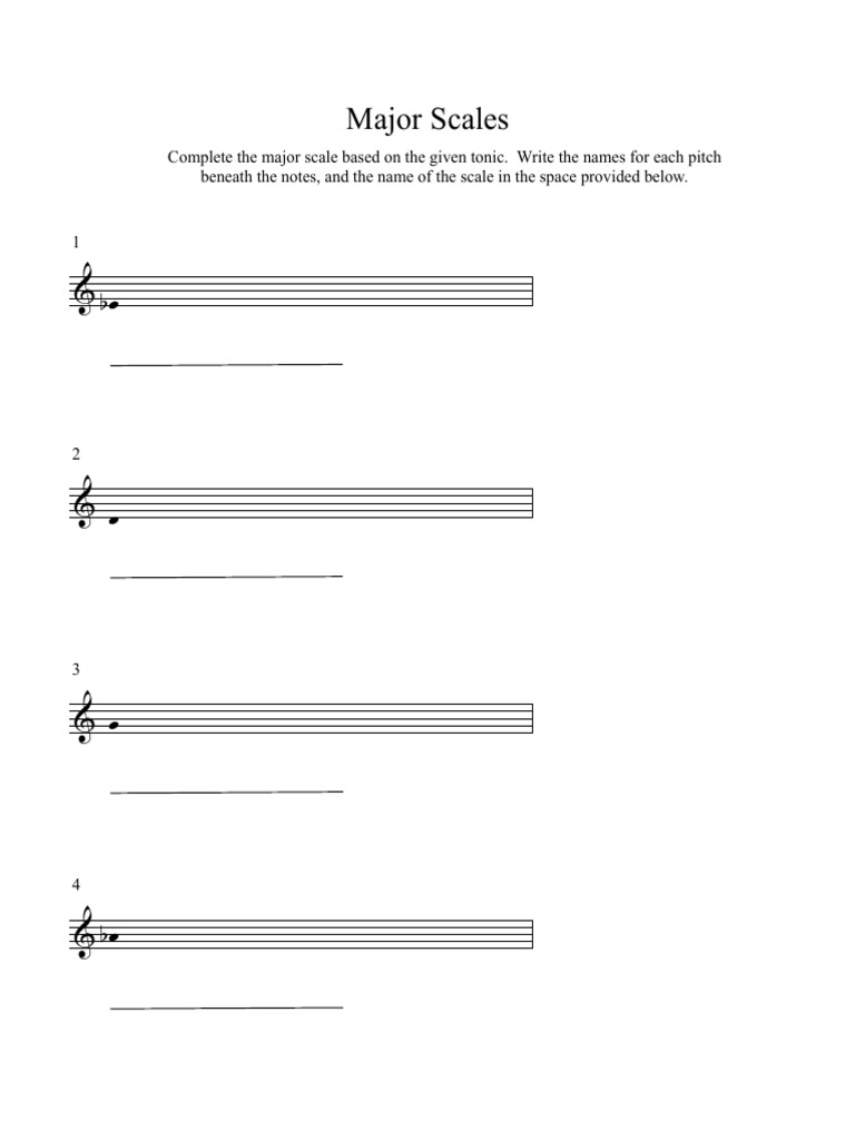 More Major Scales Questions | PDF