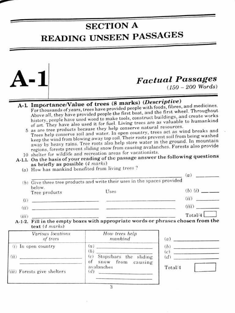 Class 9 Unseen Pasage Practice 02-Sep-2024 19-35-30 | PDF