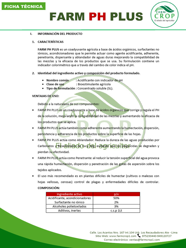 Farm PH Plus - FT | PDF
