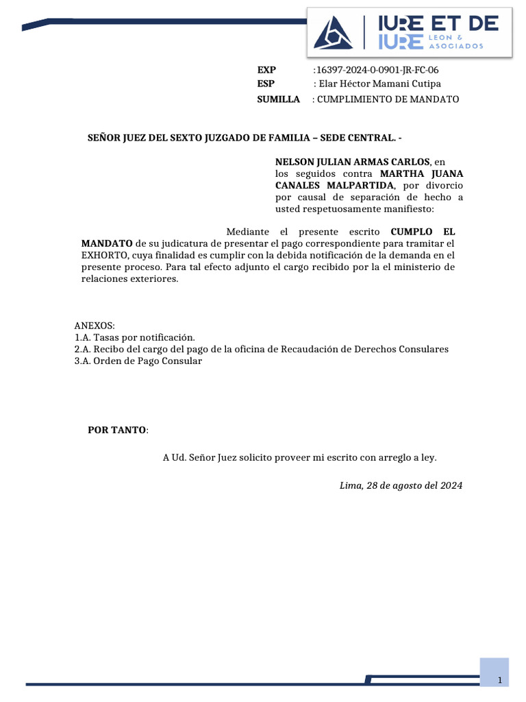 Cump. Mandato Consular | PDF