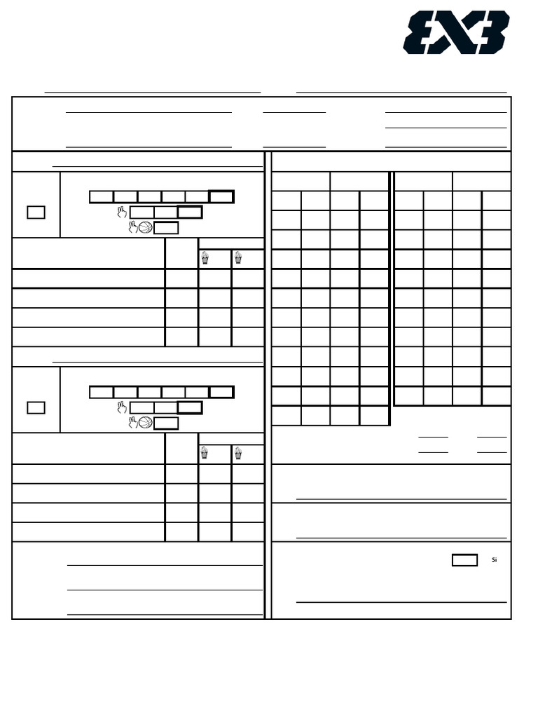 3 X 3 Scoresheet ESP1 | PDF