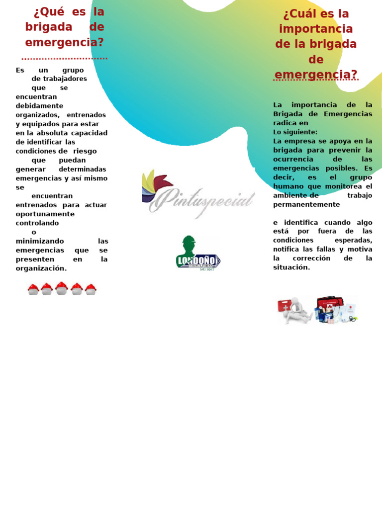 Folleto Capacitación Brigada Emergencias | PDF | Bienestar | Ciencia y ...