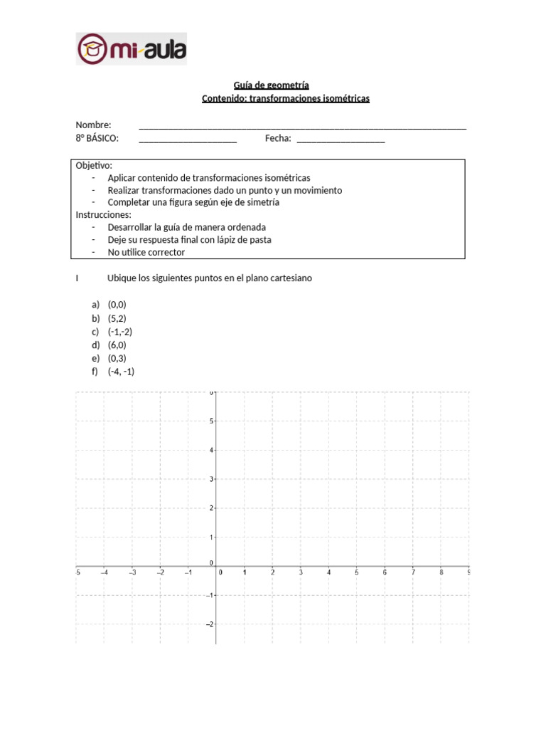 Transformaciones Isométricas en Geometría | PDF | Geometría euclidiana ...