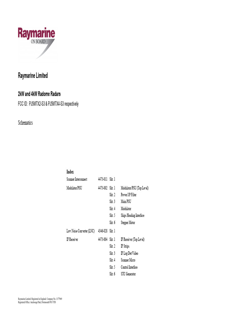 Raymarine 2kW and 4KW Radome Schematics | PDF