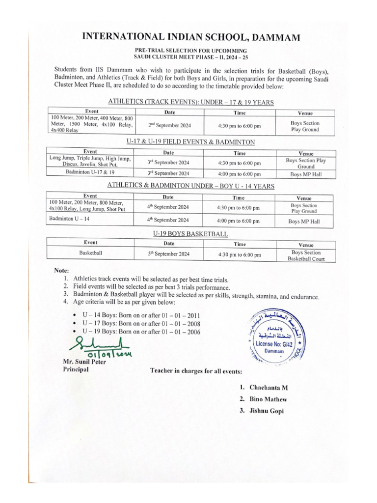 International Indian School Dammam | PDF