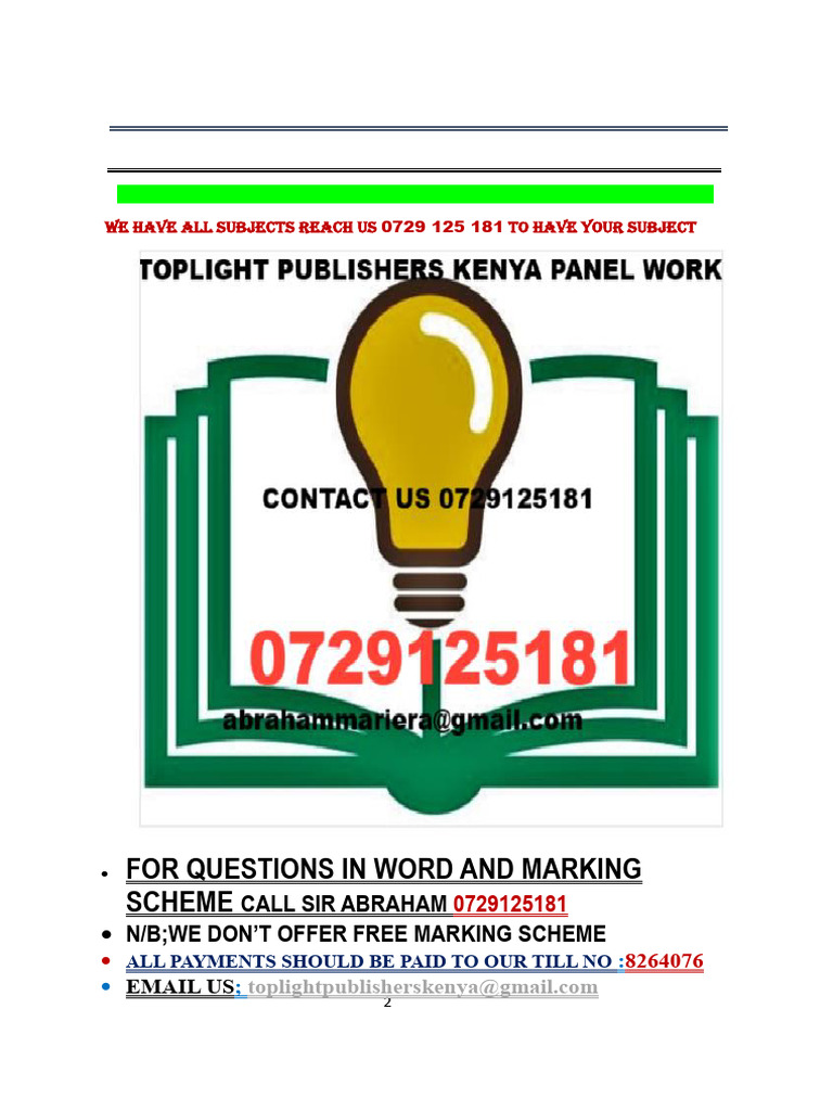 Mathematics PP1 2024 Kcse Top Rank Mock | PDF