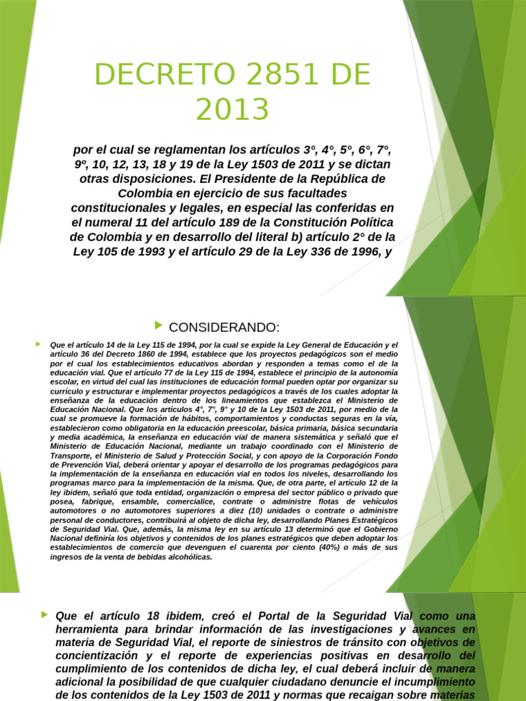 Decreto 2851 | PDF
