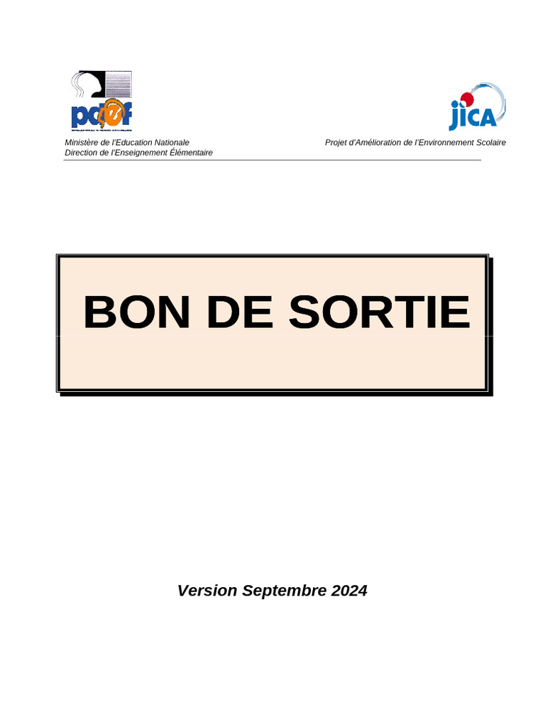 Bon de Sortie | PDF