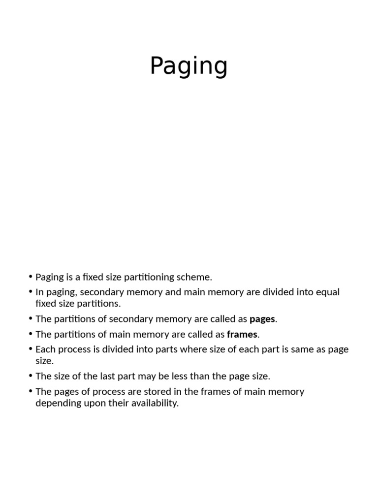 Paging | PDF
