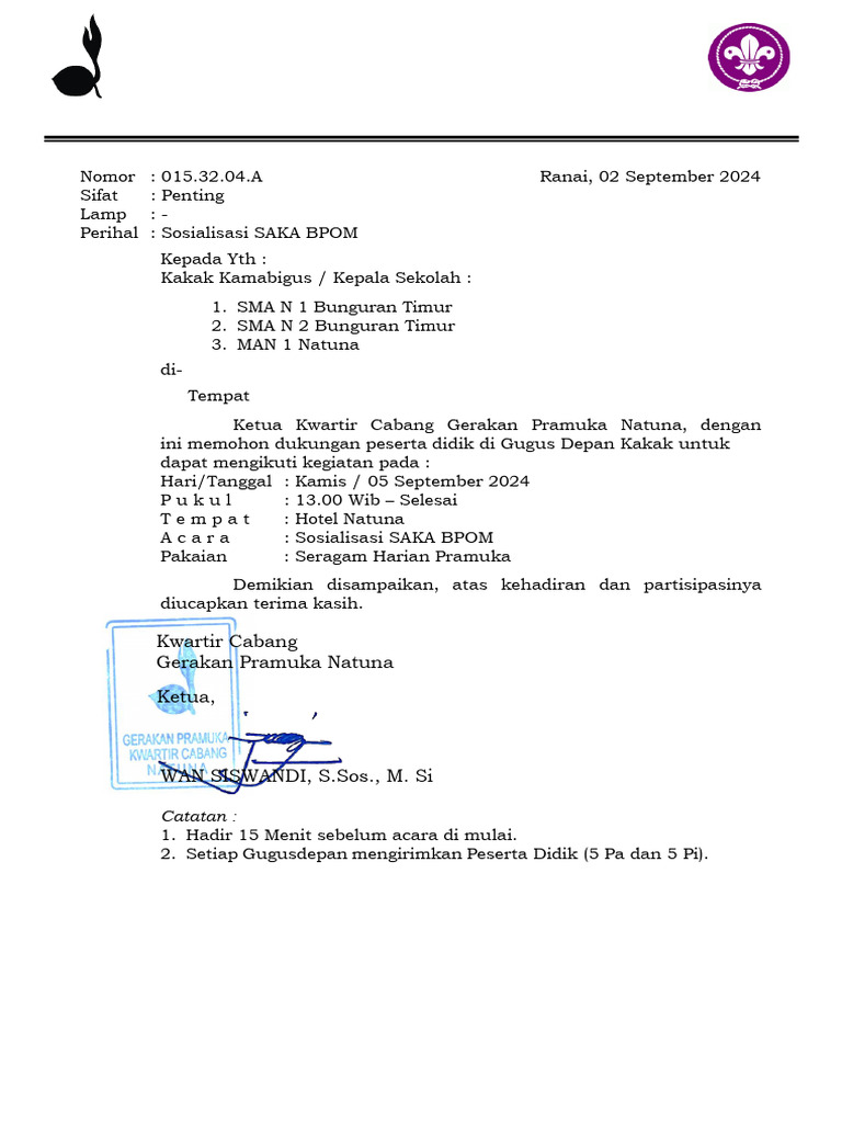 Surat Kamabigus Bpom | PDF