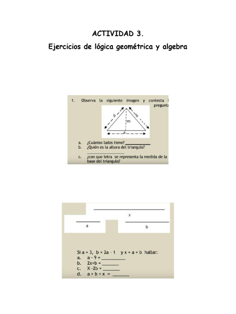 Actividad 3. Ejercicios de Lã Gica Geomã©trica y Algebraica | PDF