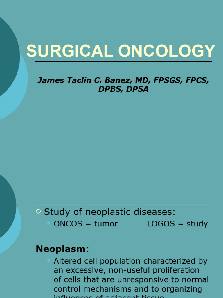 Surgical Oncology | PDF
